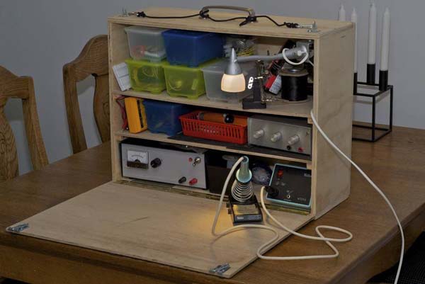 Portable electronics desk | Make: DIY Projects, How-Tos, Electronics, Crafts and Ideas for Makers