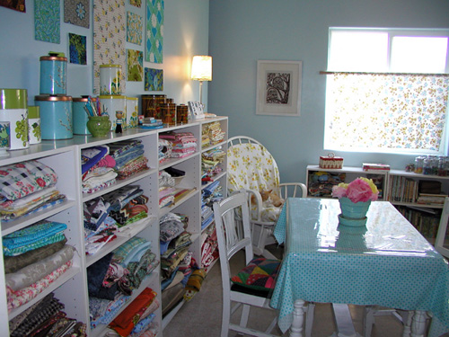 Craft studio inspiration - create a fabric wall - Make: