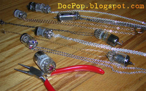 Make jewelry out of old transistor tubes - Make: