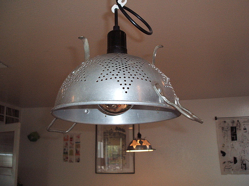 Colander lamp - Make: