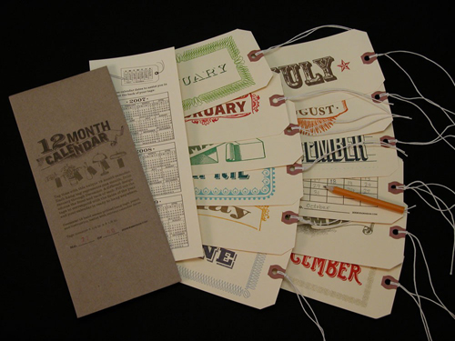12 Month Calendar Tags - Make:
