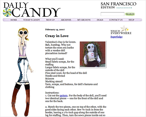CRAFT Featured in Daily Candy SF Today - Make: