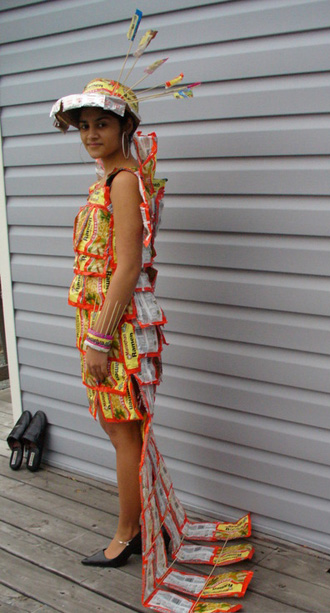 Dress made from Ramen Packets - Make: