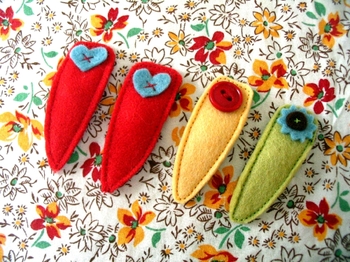 Felt Covered Barrettes Tutorial - Make: