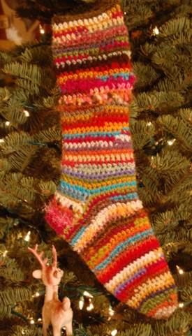 Scrappy Crochet Stocking - Make: