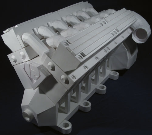 Papercraft V12 Engine - Make: