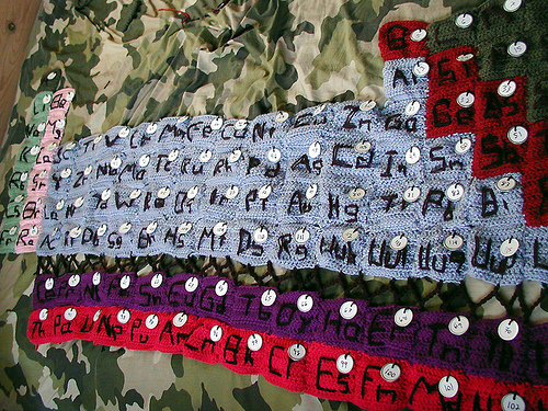 Crocheted Periodic Table - Make: