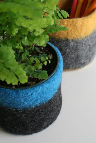 Felted Plant Cozies - Make: