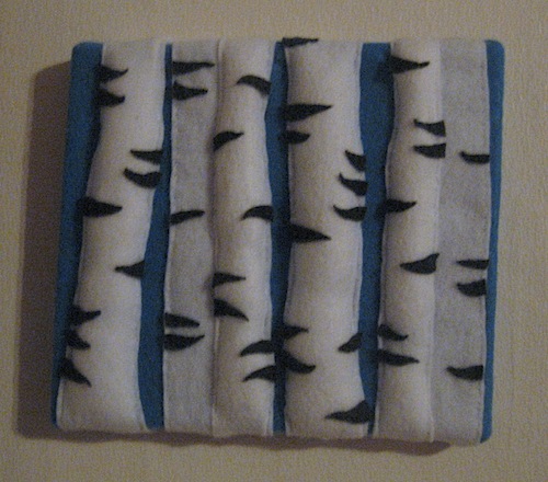 Birch Print Felt Wall Hanging - Make:
