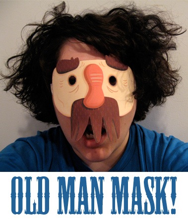 Free Old Man Mask - Make: