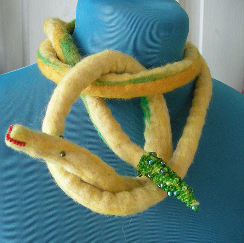 Wet-Felted Snake Scarf - Make: