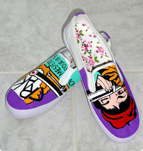Lichtenstein-Inspired Customized Sneakers - Make: