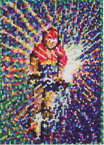 Cloth Mosaic Cyclist - Make: