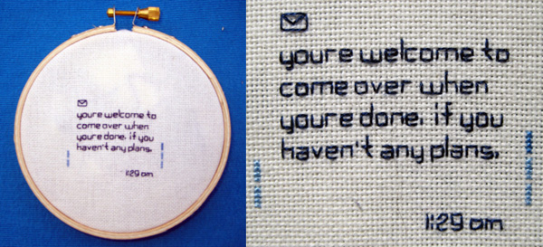 Embroidered Text Messages - Make: