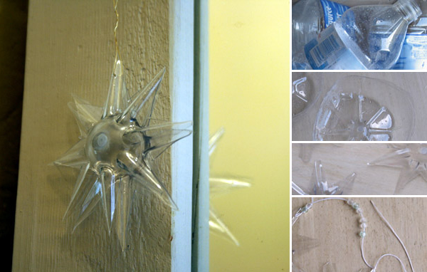 Plastic Water Bottles Become Sparkly Star Decorations - Make: