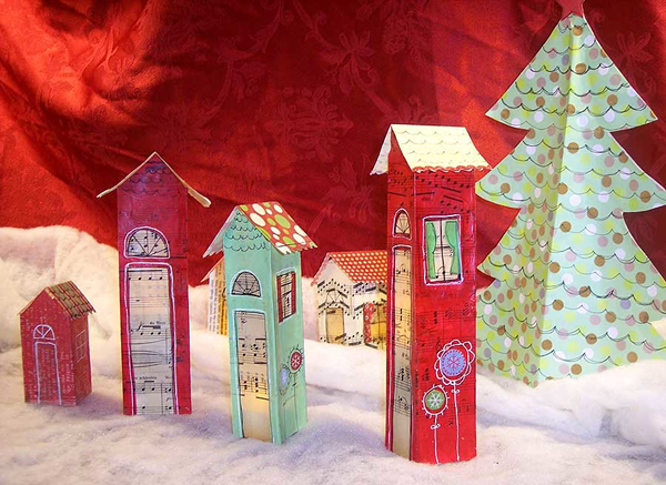 HOW TO - Make a Holiday Paper Village For Your Mantle - Make: