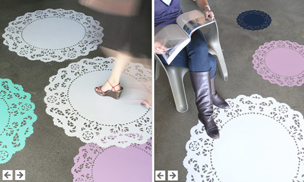 Vinyl Doily Floor Graphics by Blik - Make: