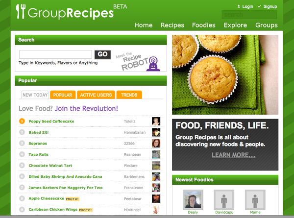 Group Recipes - Food Social Network - Make: