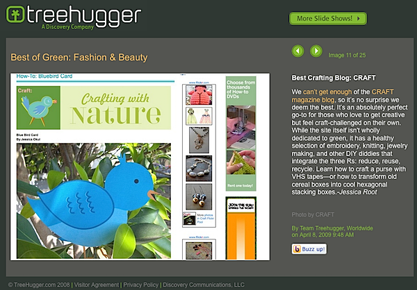 CRAFT Wins Treehugger Award! - Make: