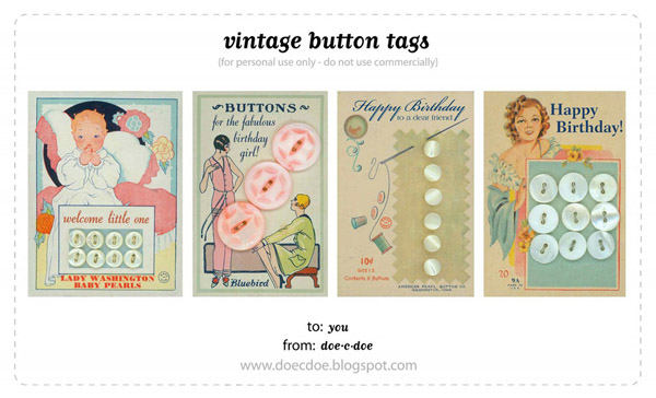 Vintage Button Tags - Make: