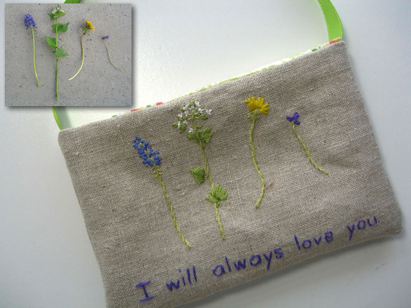 Memory Catcher Pouch With Embroidery From Photograph - Make: