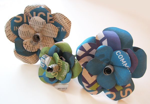 How-To: Make Newspaper Flowers - Make: