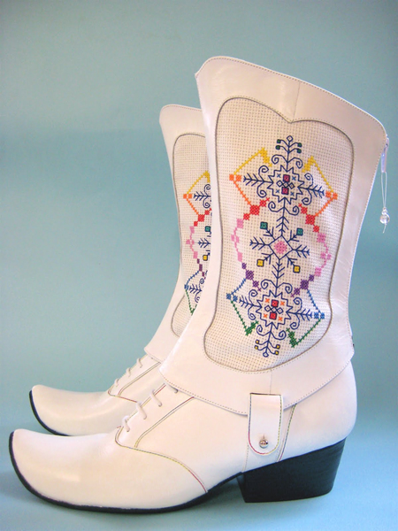 Cross-Stitched Spats - Make: