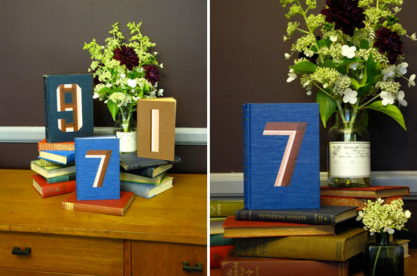 DIY Vintage Book Table Numbers - Make: