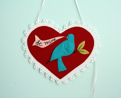 How-To: Felt Blue Bird Applique Valentine - Make: