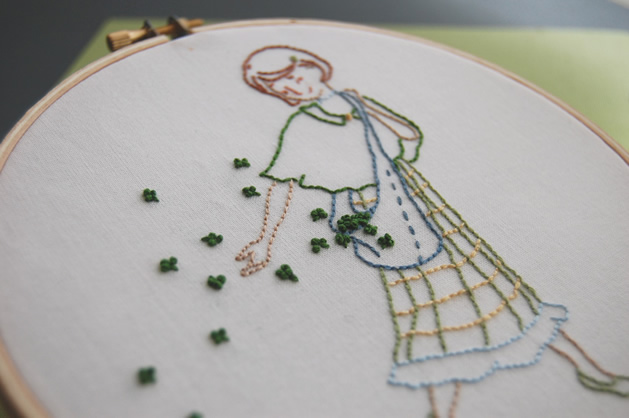 Free Irish Lass Embroidery Pattern - Make: