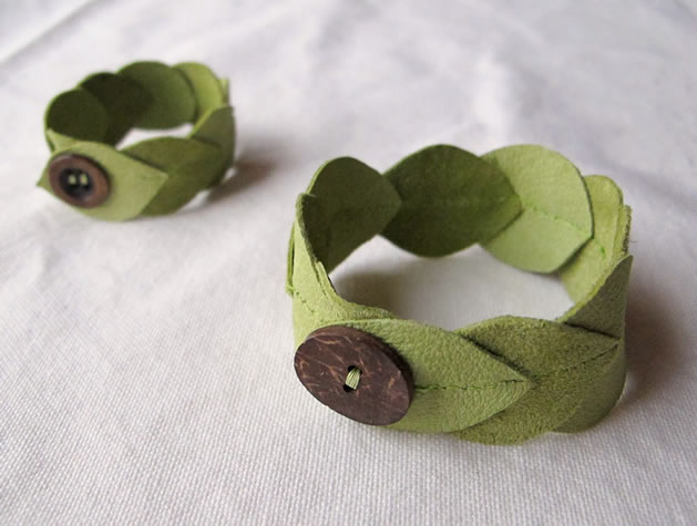 How-To: Reclaimed Leather Leaf Cuffs - Make: