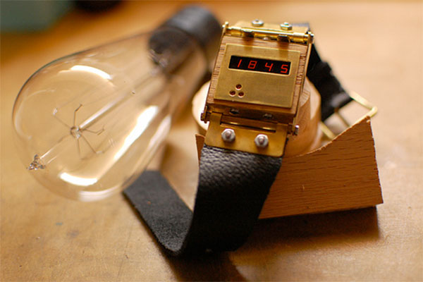 Handmade LED wristwatch - Make: