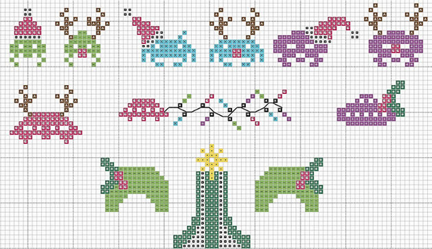 Space Invaders Christmas Cross-Stitch - Make:
