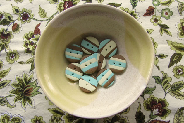 How-To: Asymmetrical Stripe Polymer Clay Buttons - Make: