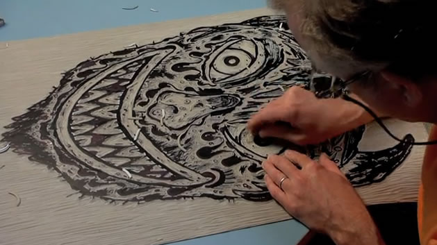 Anatomy of a Linocut by Bill Fick - Make: