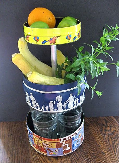How-To: Turn Old Tins Into a Tiered Stand - Make: