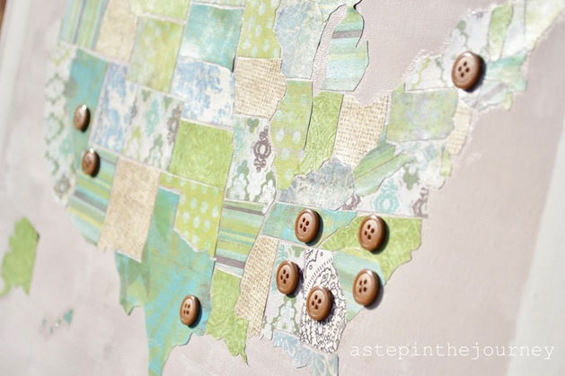How-To: Patterned Paper Travel Map - Make: