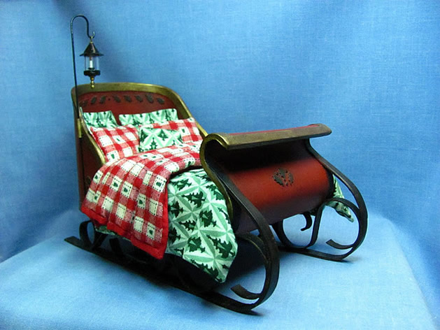 Miniature Sleigh Made Almost Entirely From Card Stock - Make: