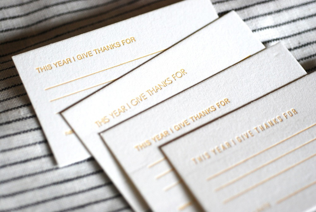 Letterpress Giving Thanks Cards - Make: