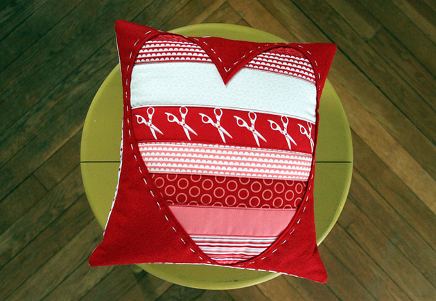 How-To: Quilted Heart Throw Pillow - Make: