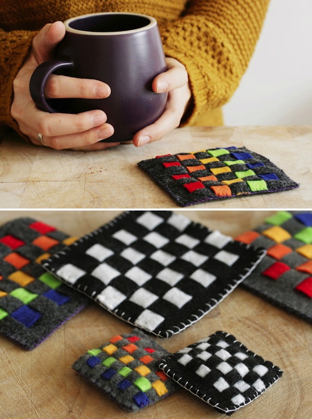 Kid Crafts: Woven Felt Coasters - Make: