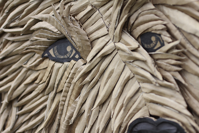 Portrait of a Dog Made From Salvaged Cardboard - Make:
